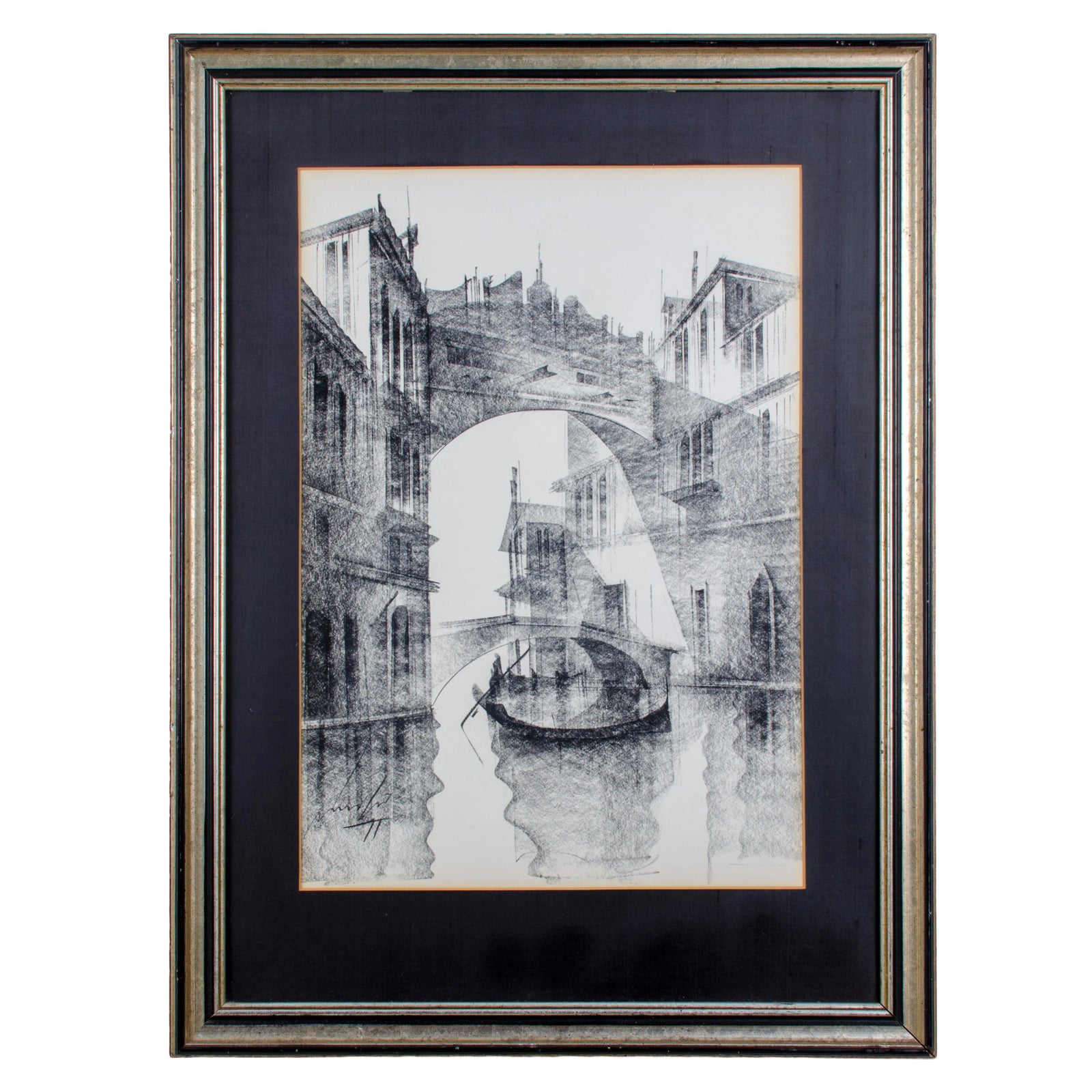 Mid-Century Modern Venice Lithograph | Chairish