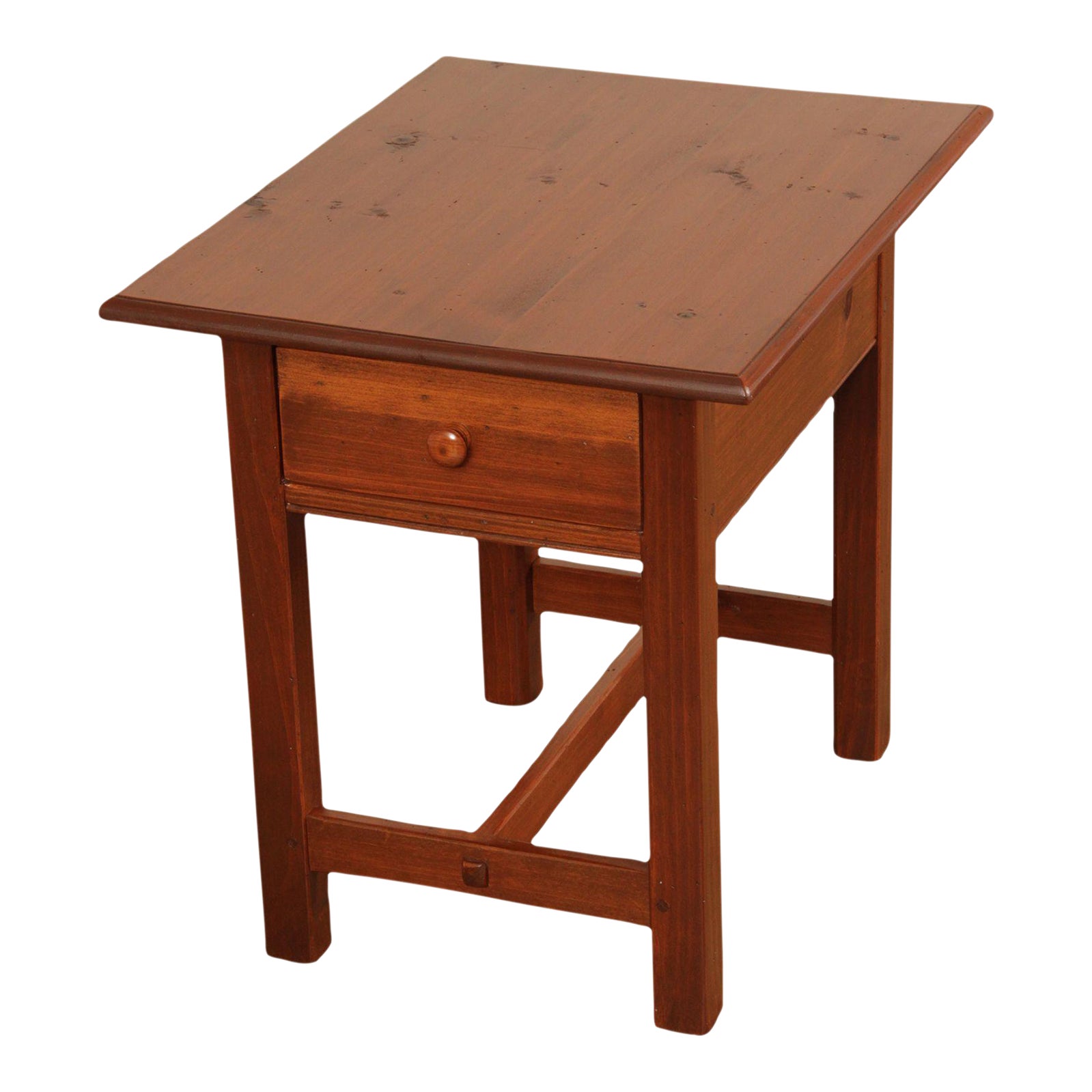 Shaker Style One-Drawer Pine Side Table | Chairish