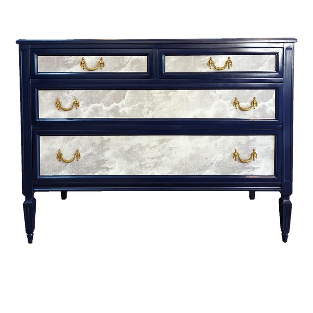 Vintage Baker Blue Dresser | Chairish