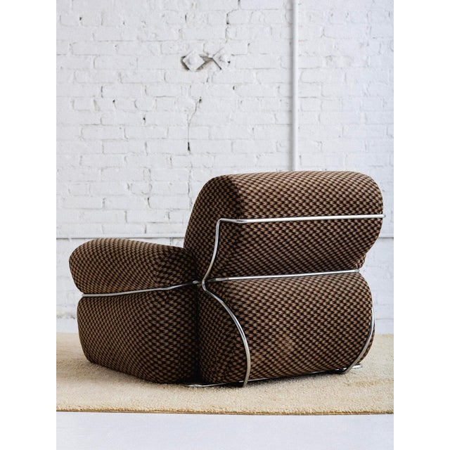 Italian Chrome Wrapped Chair in the Style of Adriano Piazzesi | Chairish