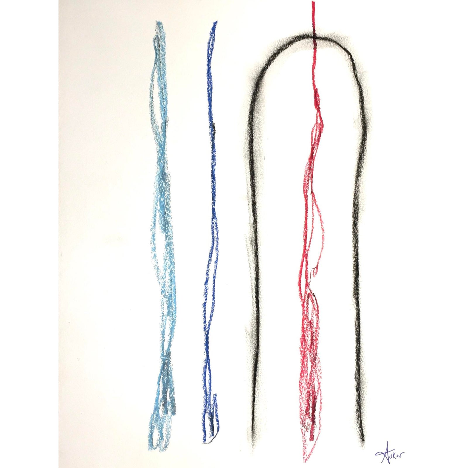 "Line and Arch Abstract" Contemporary Mixed Media Drawing by CL Auker ...