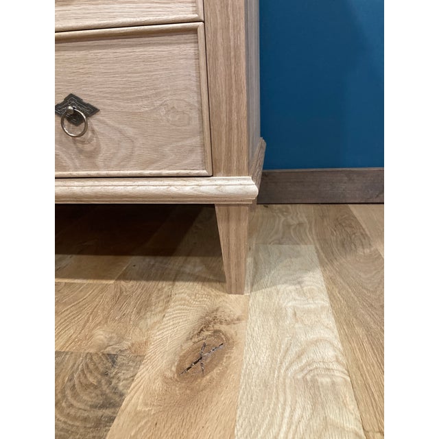 Contemporary Solid Oak 3-Drawer Night Stand | Chairish