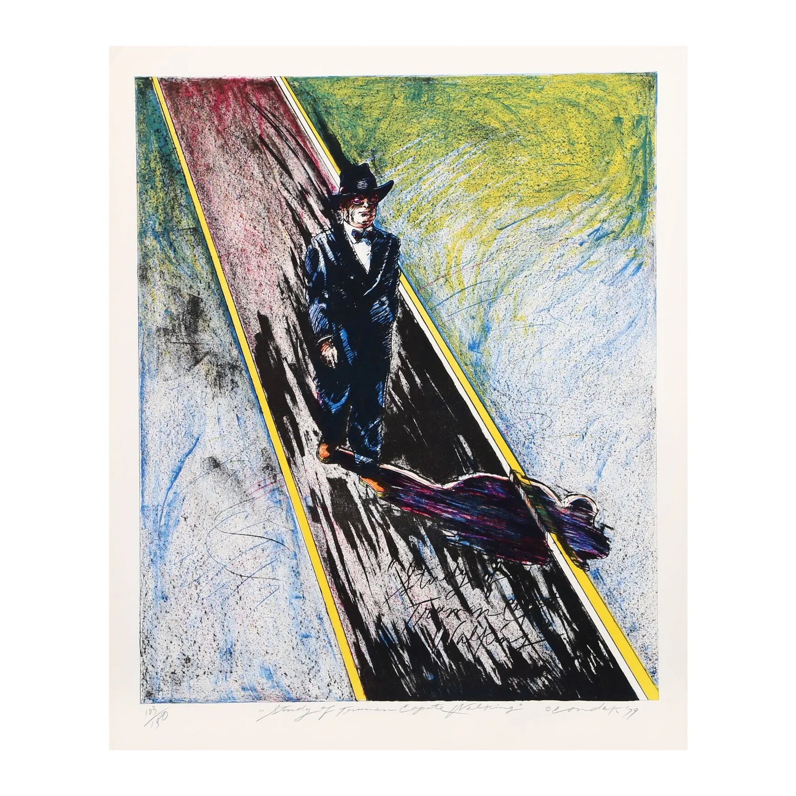 Cliff Ara Condak "Study of Truman Capote Walking" | Chairish