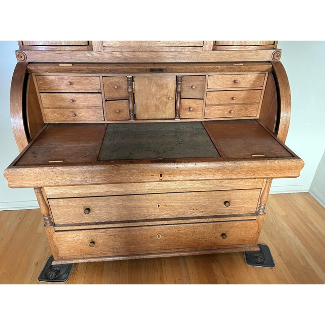 Anno 1888 Danish Oak Secretary Cabinet | Chairish