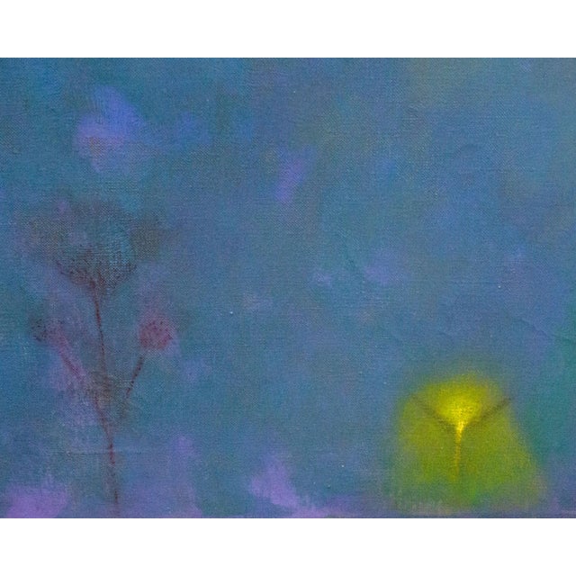 Signed “Moon Flower” Abstract Oil on Canvas Painting by Martin Friedman ...