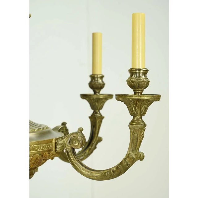 Restored Antique French Bronze Ornate 6 Arm Chandelier | Chairish