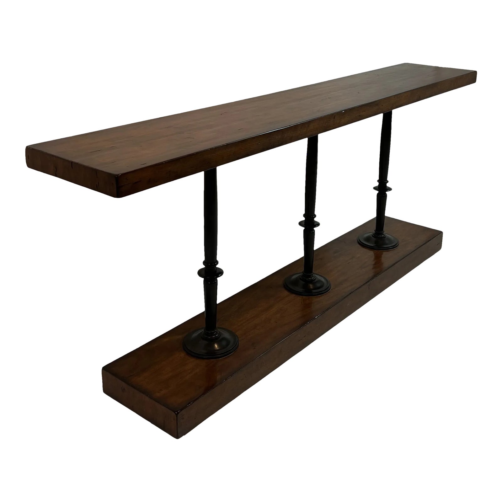 1990s Cherry Wood Console Table | Chairish