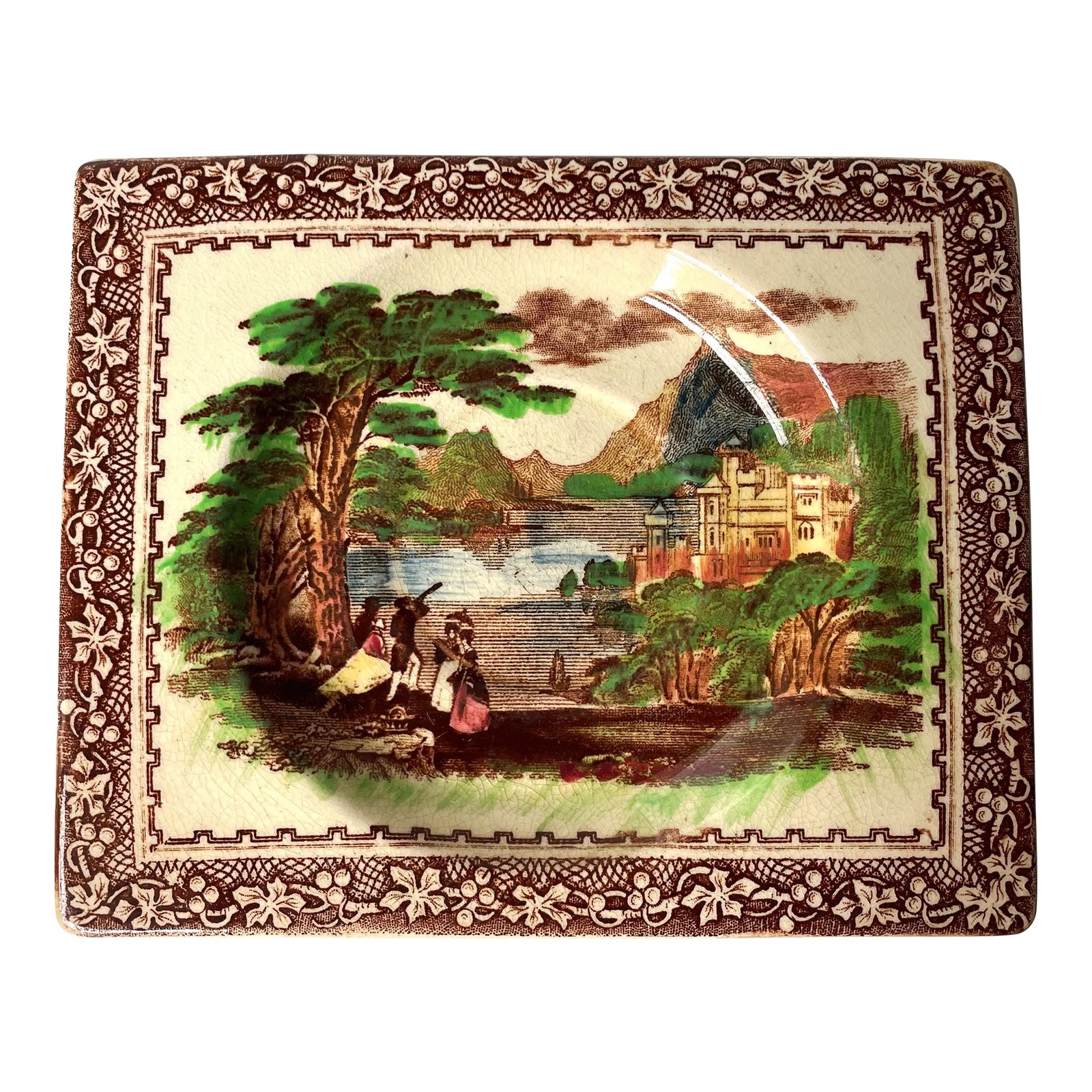 English Transferware Plate - the Biarritz - Royal Staffordshire | Chairish