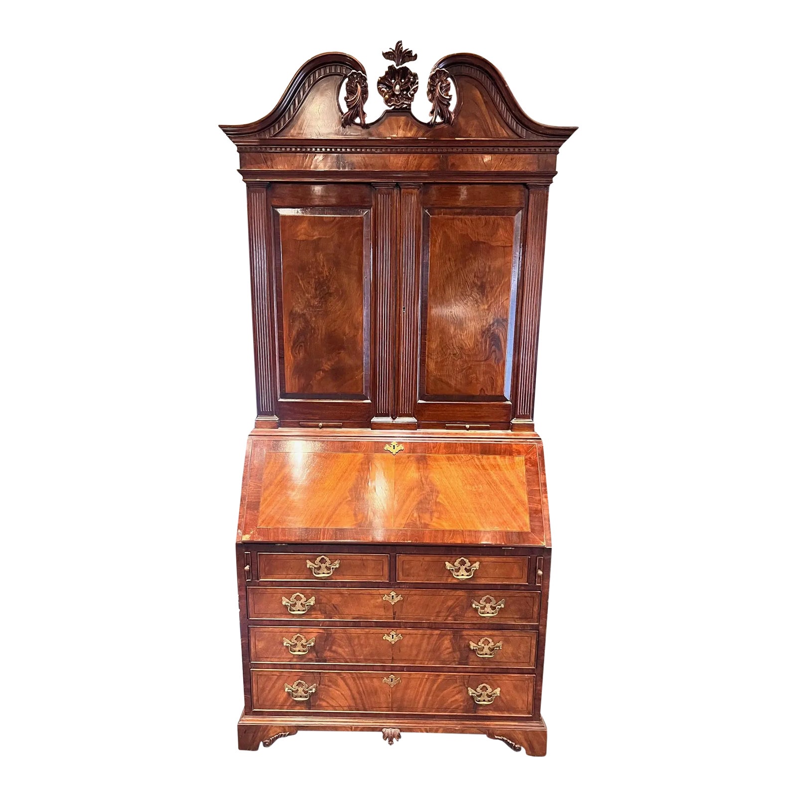 1990s Alfonso Marina Spanish-Colonial Secretary Desk | Chairish