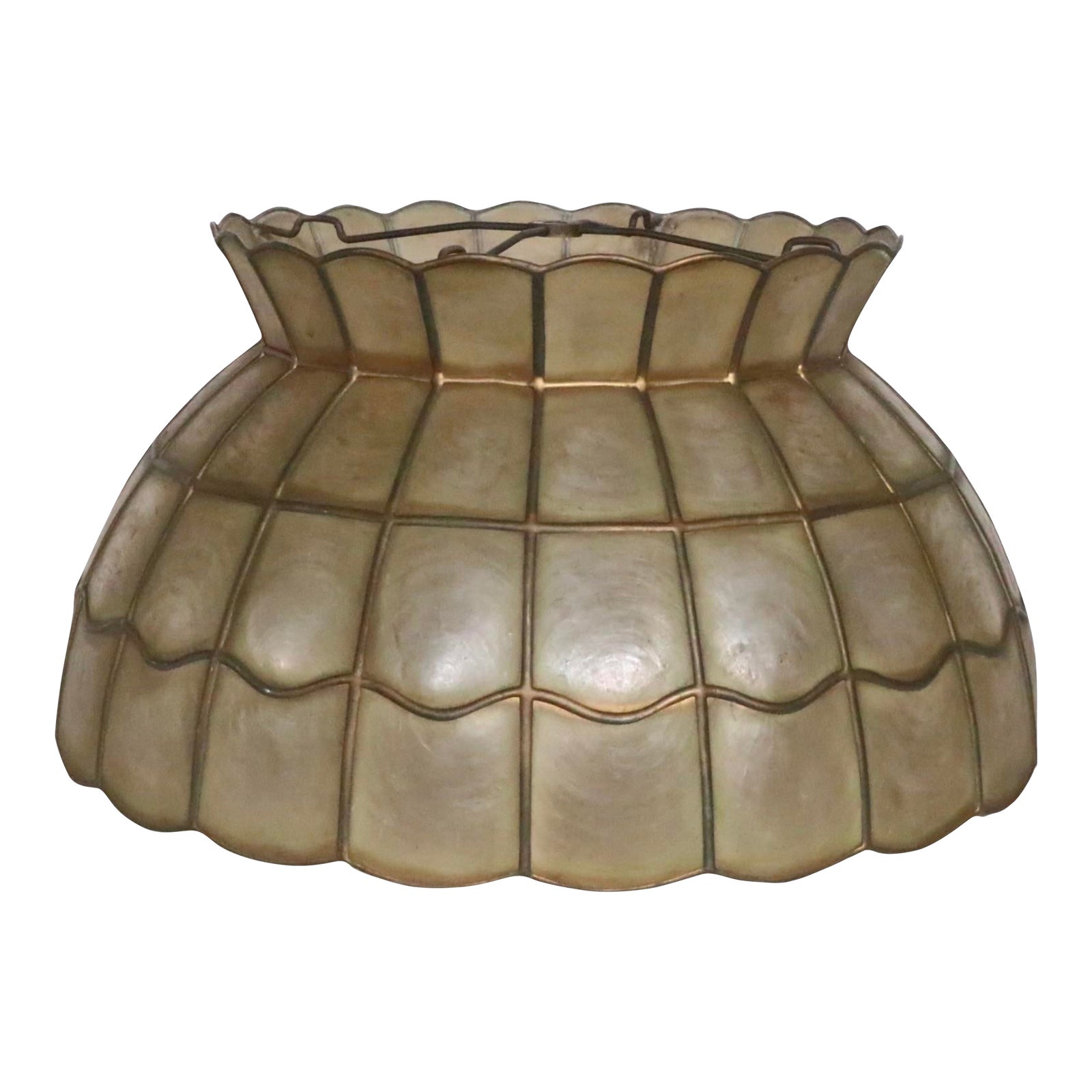 Exceptional Vintage Capiz Shell Lamp Shade C. 1970's | Chairish