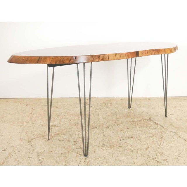 Handcrafted Live Edge Mahogany Wafer Dining Table | Chairish