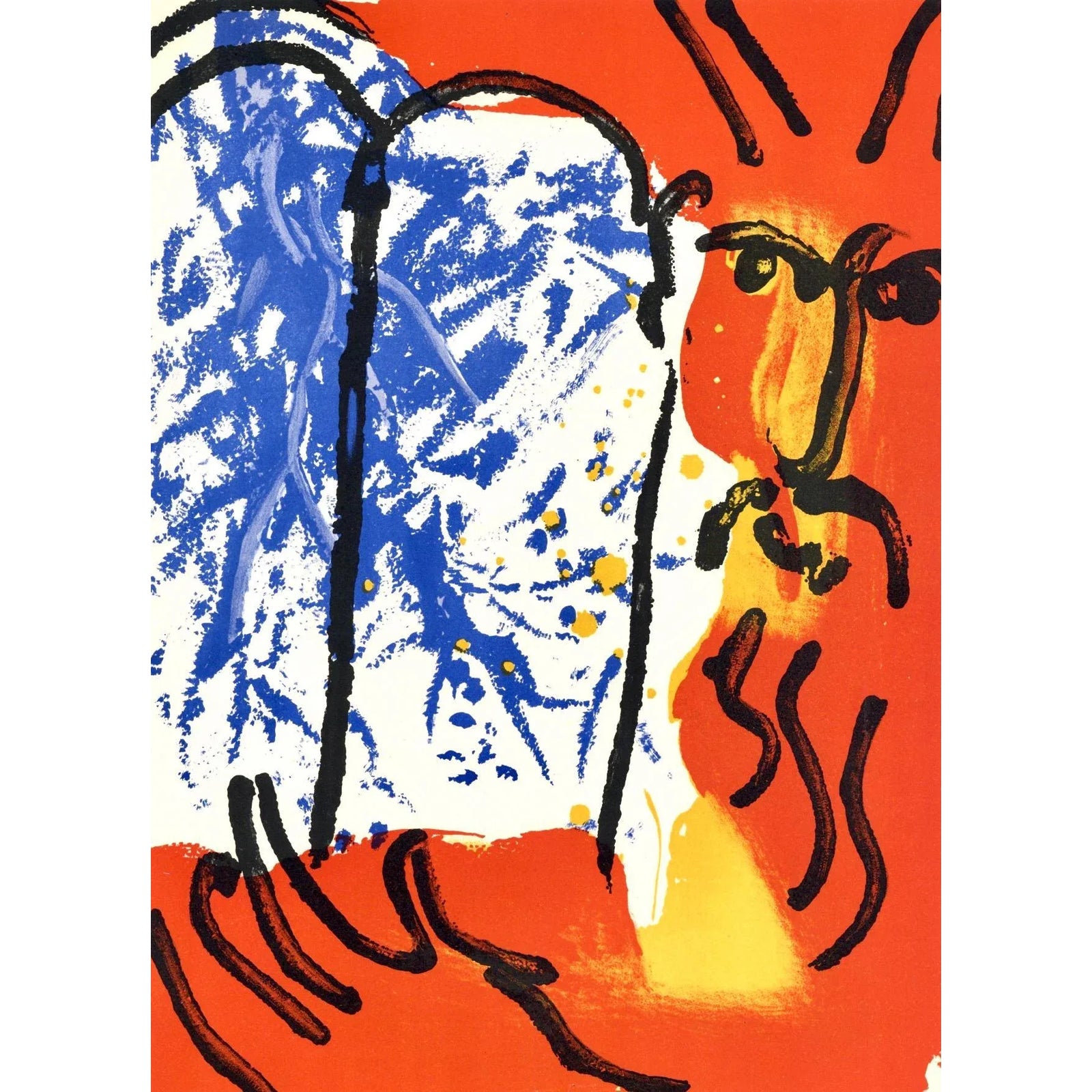 Marc Chagall, Moses III (Mourlot 117-46; Cramer 25), Drawings From the ...