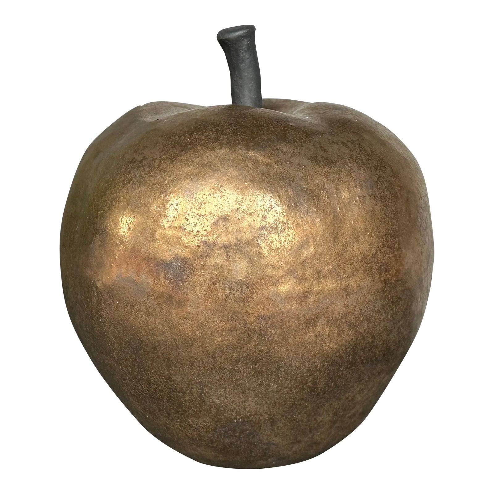 Studio Art Pottery Large Apple Figurine Sculpture | Chairish
