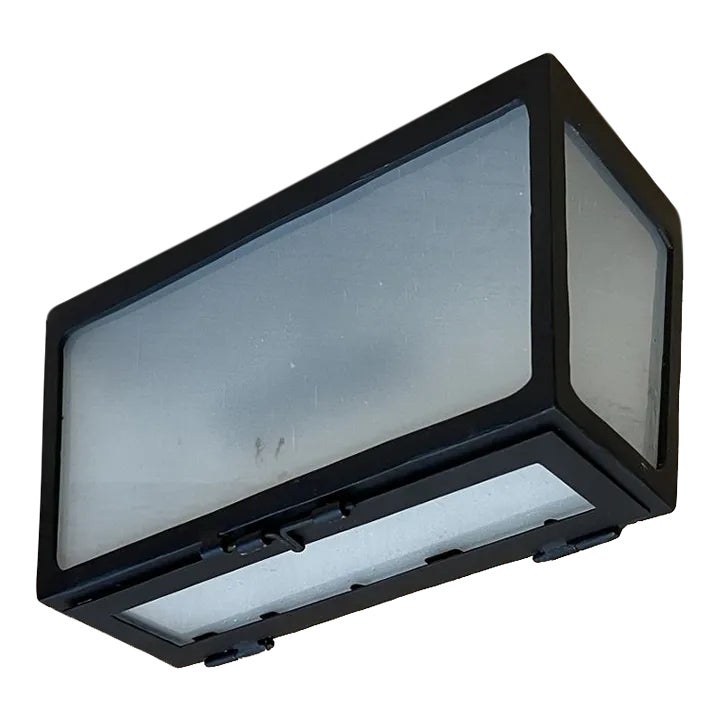 Reborn Lighting Custom Flush Mount Fixture Tapered Box Design | Chairish