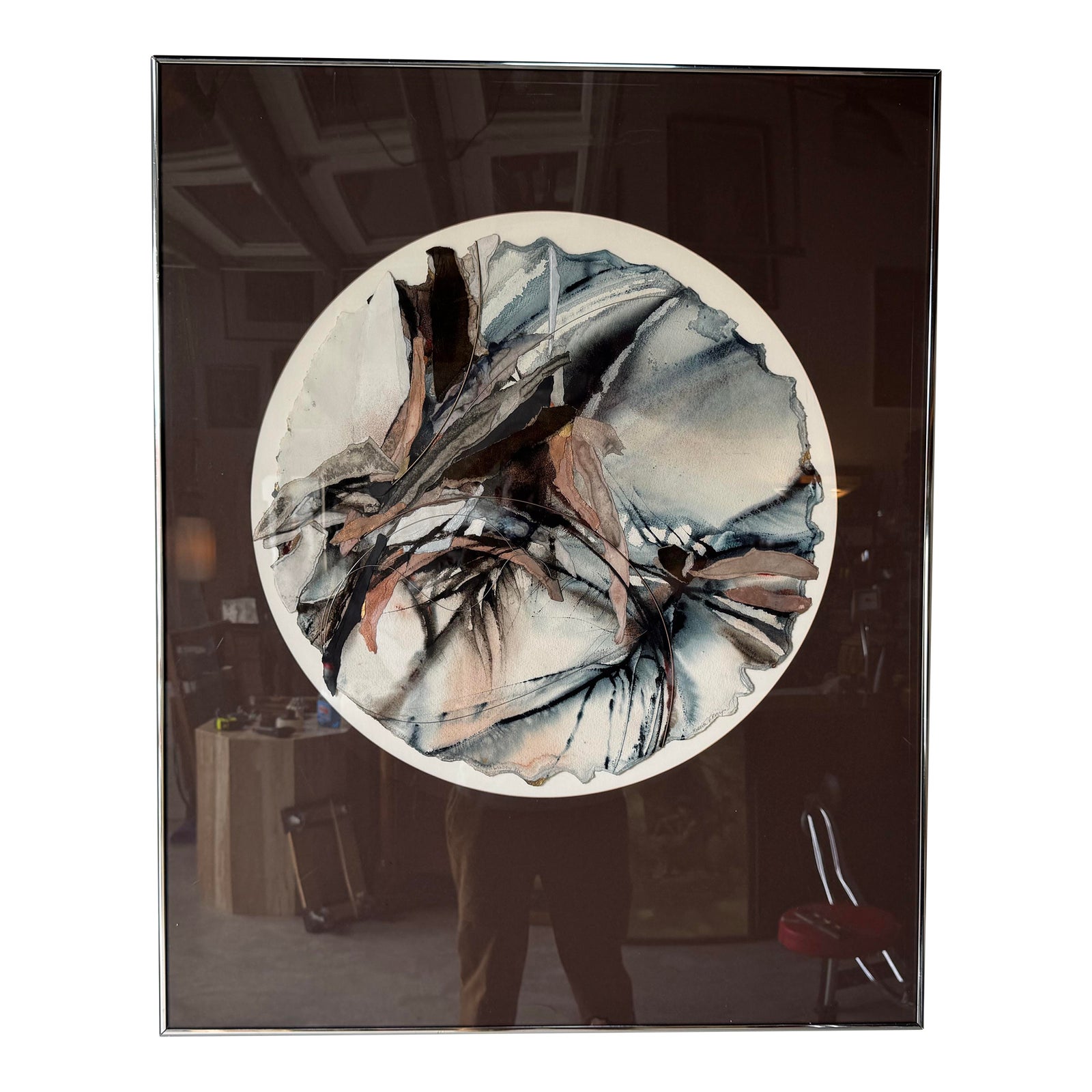 1980’s Roberta J. Perry “Window Xiv” Mixed Media Paper Collage ...