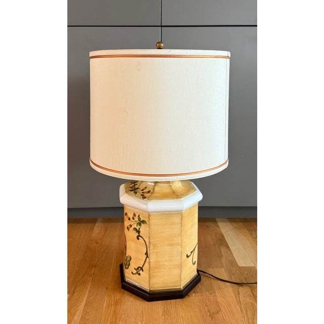 Hand Painted Mid Century Asian Design Table Lamp by Frederick Cooper ...