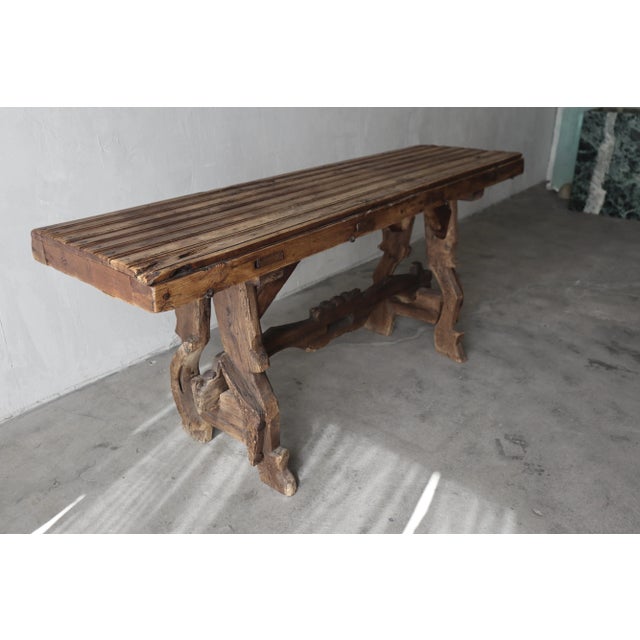 Rustic Antique Console Table | Chairish