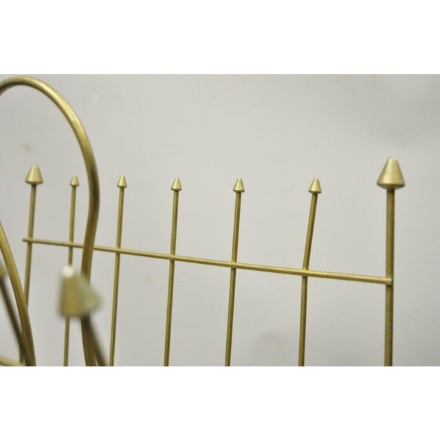 Vintage Mid Century Modern Atomic Era Metal Wire Gold Magazine Rack ...