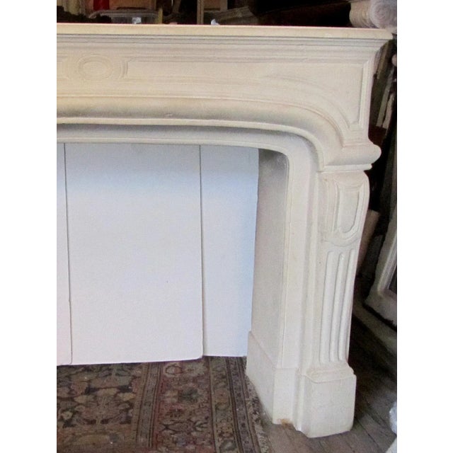 1980s Contemporary Louis XIV Style Cast Stone Mantel | Chairish