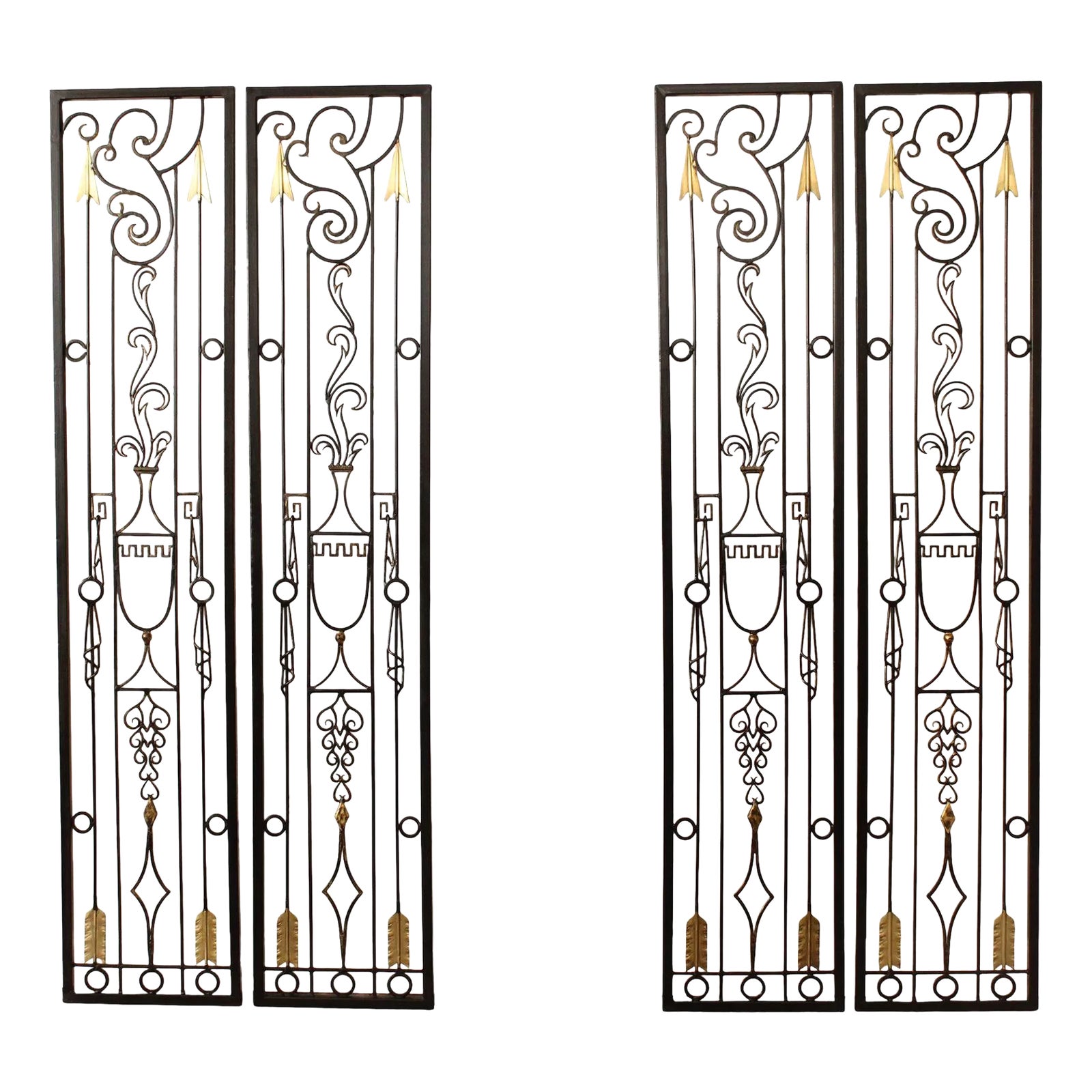 Greek Revival Style Set of Four Wall Panels | Chairish