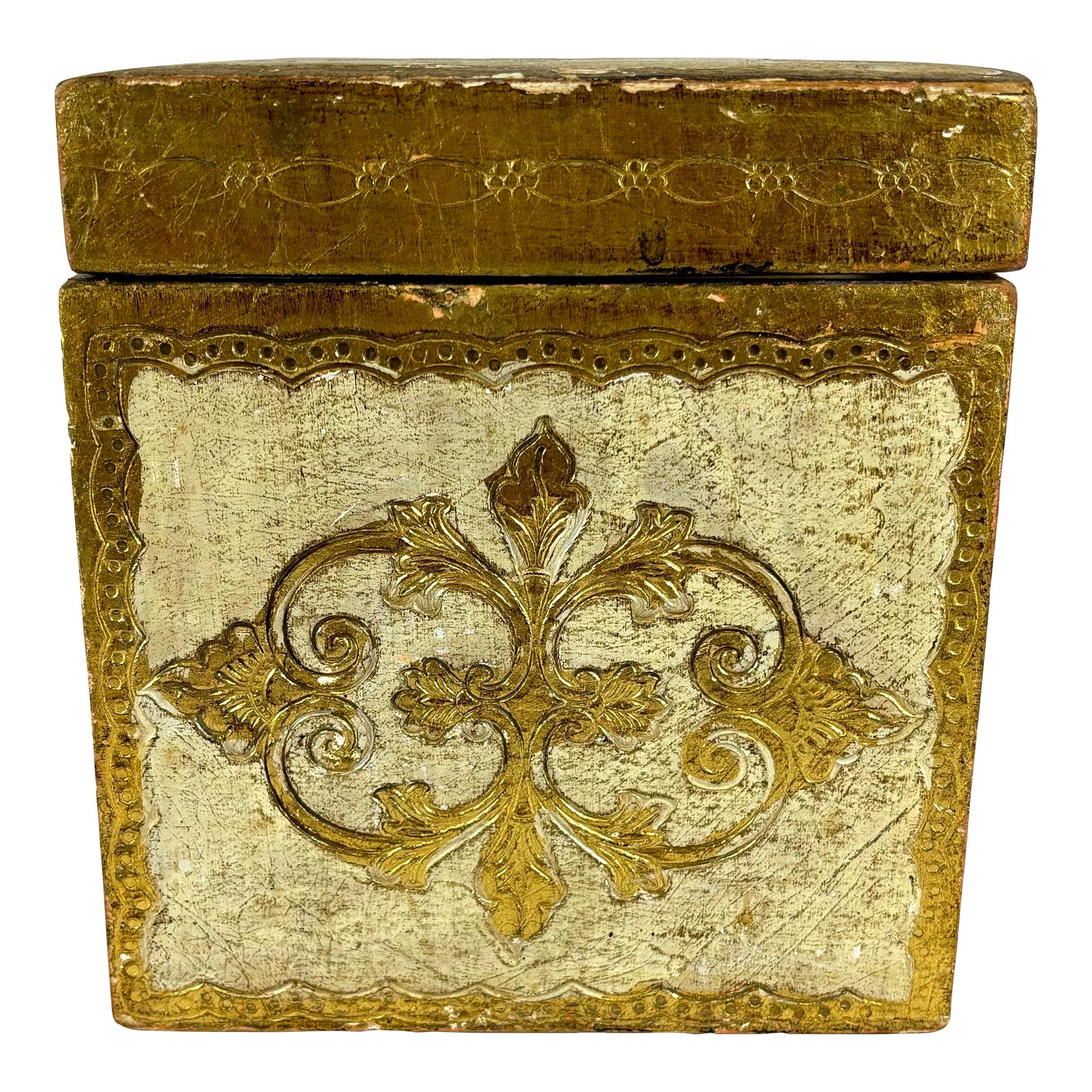 Vintage 1900s Florentine Tissue Box | Chairish