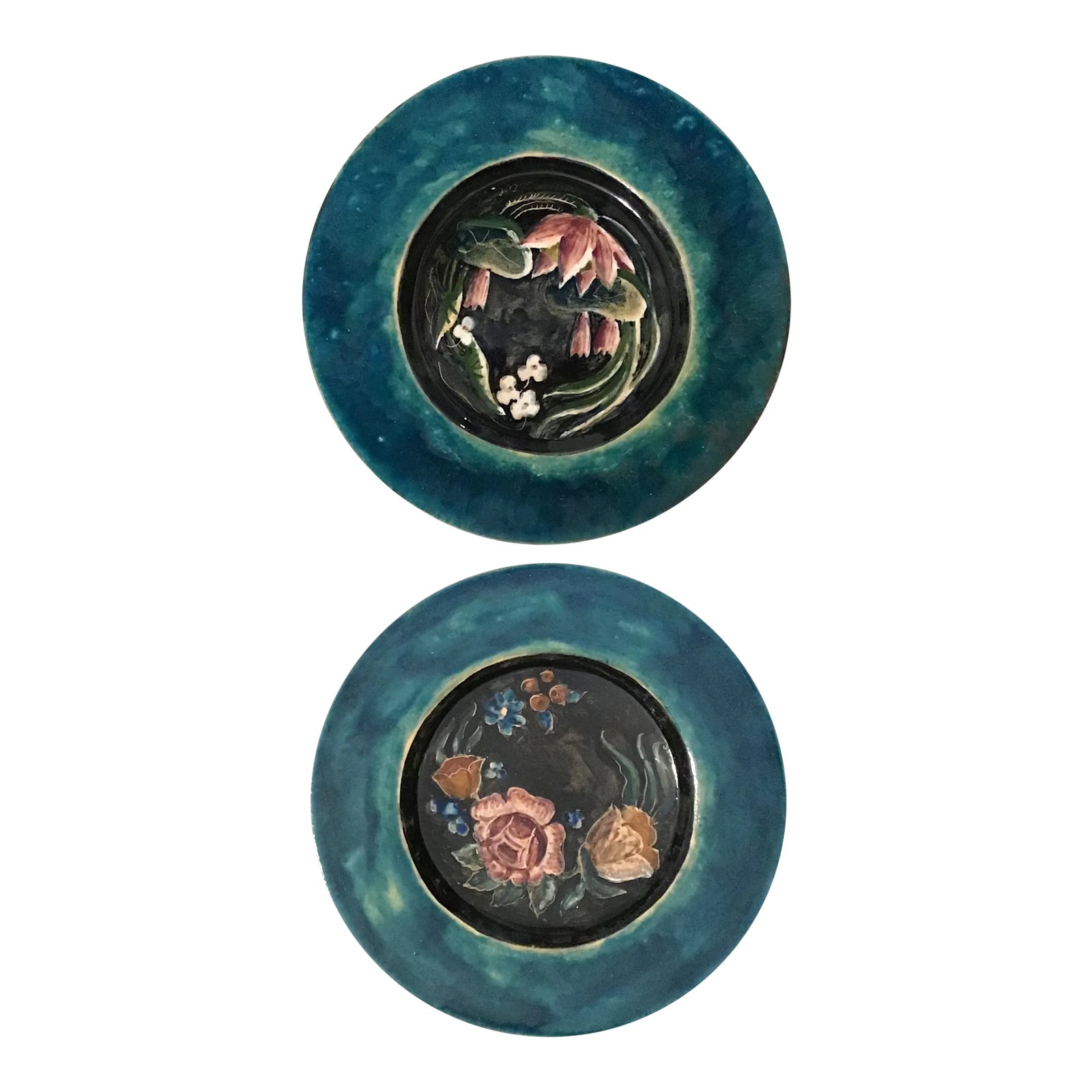 Pottery Hand Painted Pottery Plates Hand Painted by American Artist ...