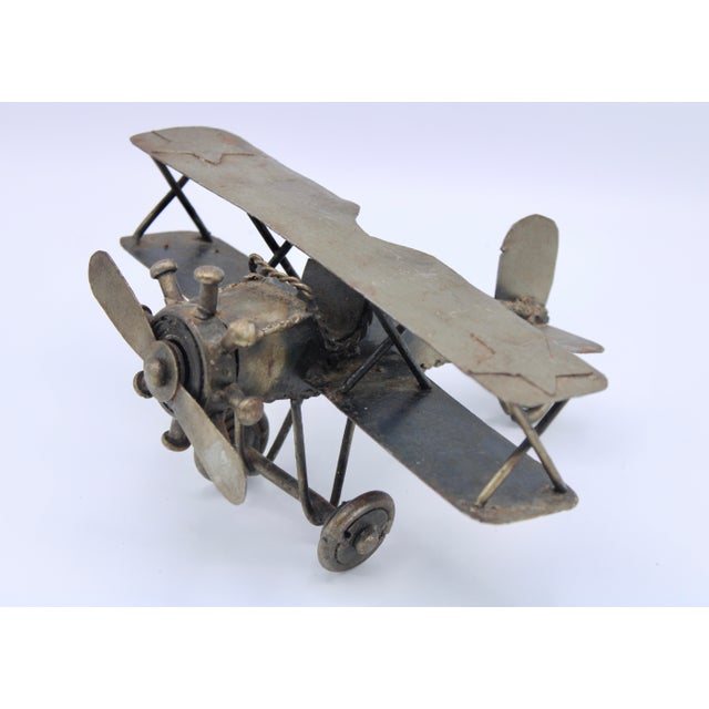 Vintage Brass Airplane Model | Chairish