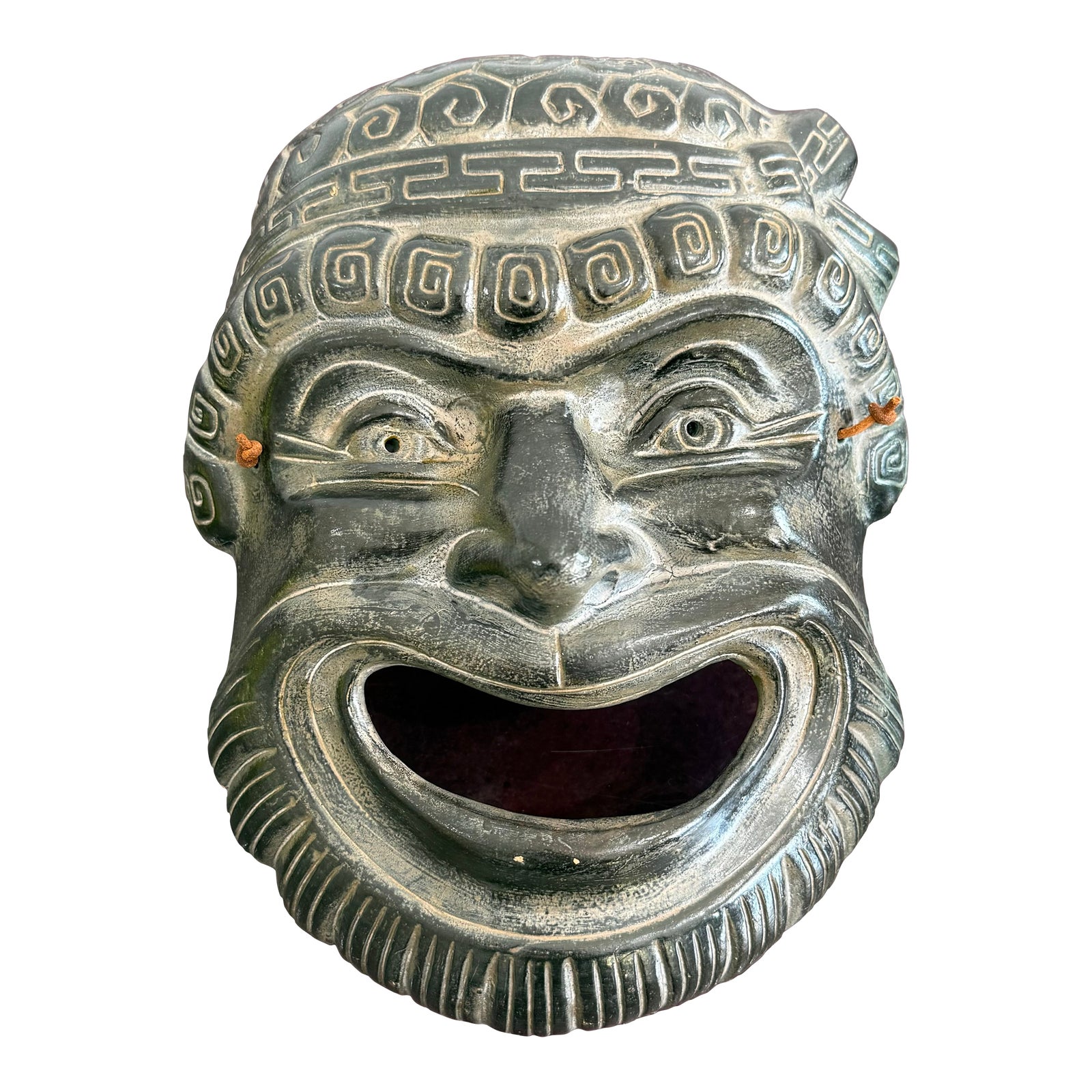 Vintage Boho Greek Comedy Face Mask | Chairish