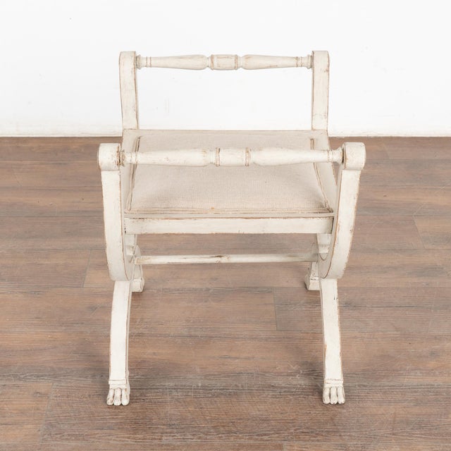 White Painted Gustavian Stool, Sweden Circa 1820-40 | Chairish