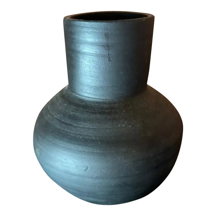 1990s African Kenyan Ceramic Vase – Medium Size Decorative Pot | Chairish