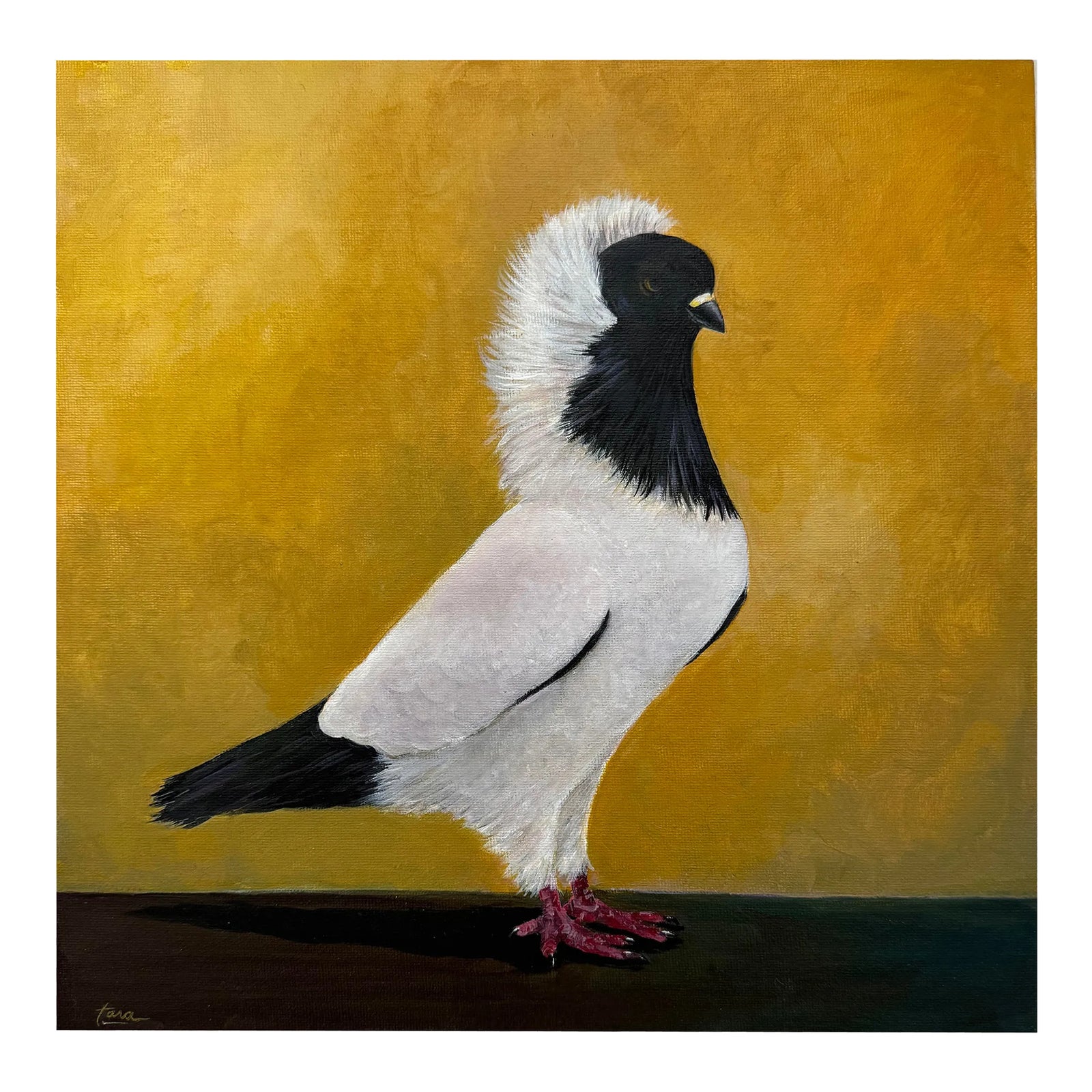 Handsome Bird by Tara Connelly Original Painting on Canvas Panel | Chairish