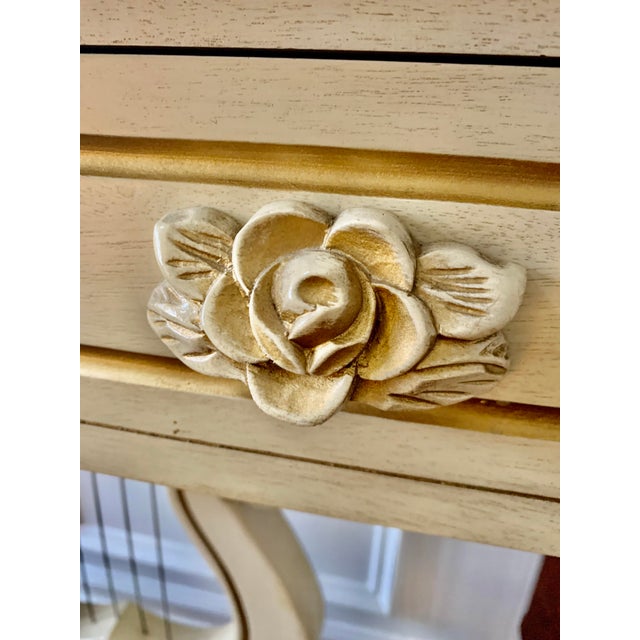 Late 20th Century Kimball Console Table With Italian Beveled Marble Top ...