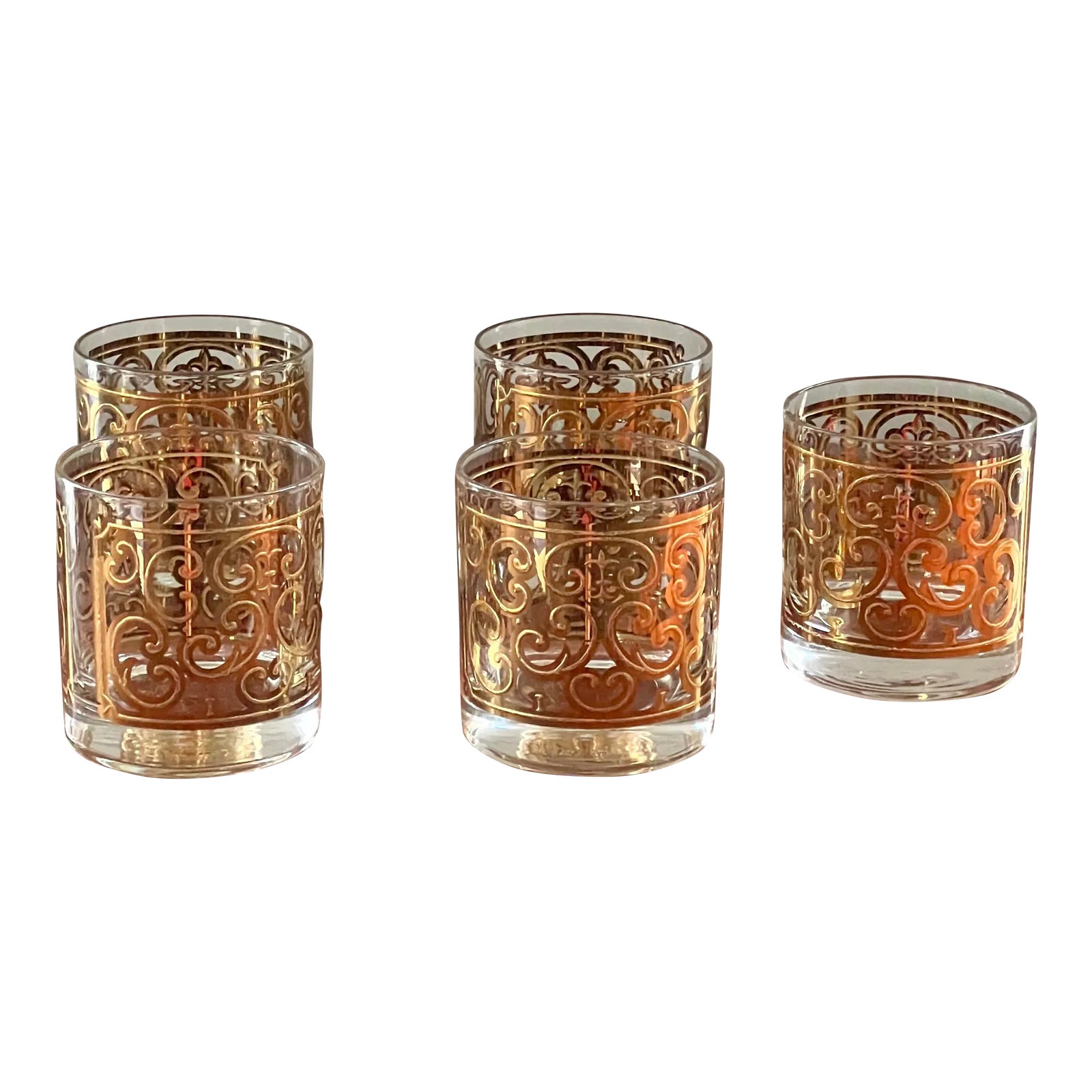 1950s Georges Briard Rocks Glassware- Set of 5 | Chairish