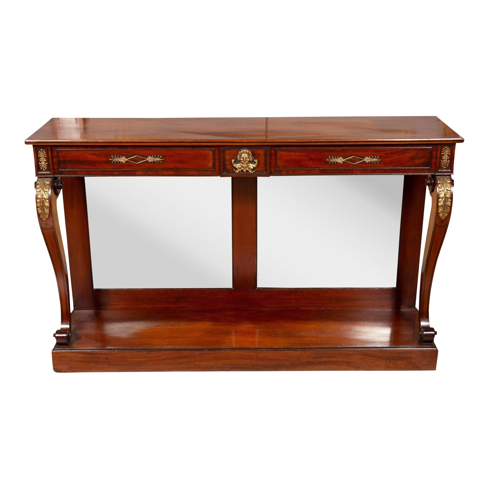 Regency Mahogany Console Table | Chairish