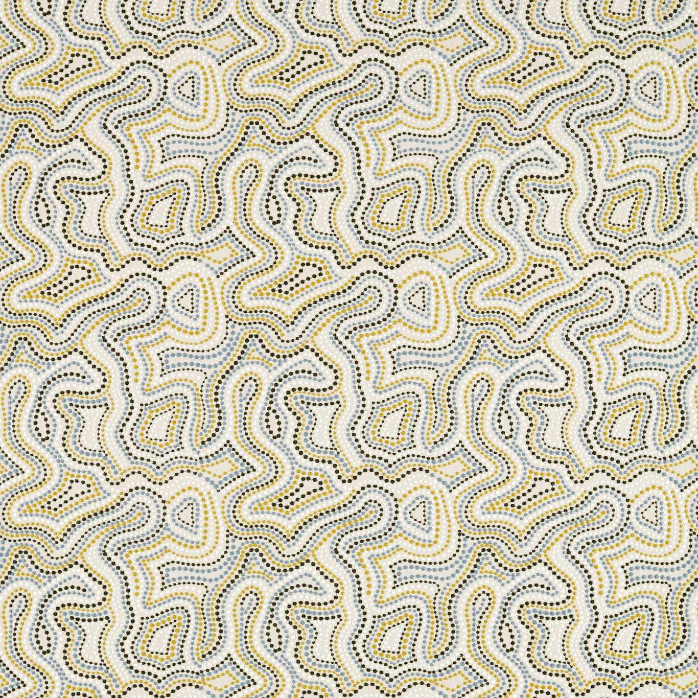 Harlequin Sunstone Fabric in Celestial/Fig Leaf/Nectar | Chairish