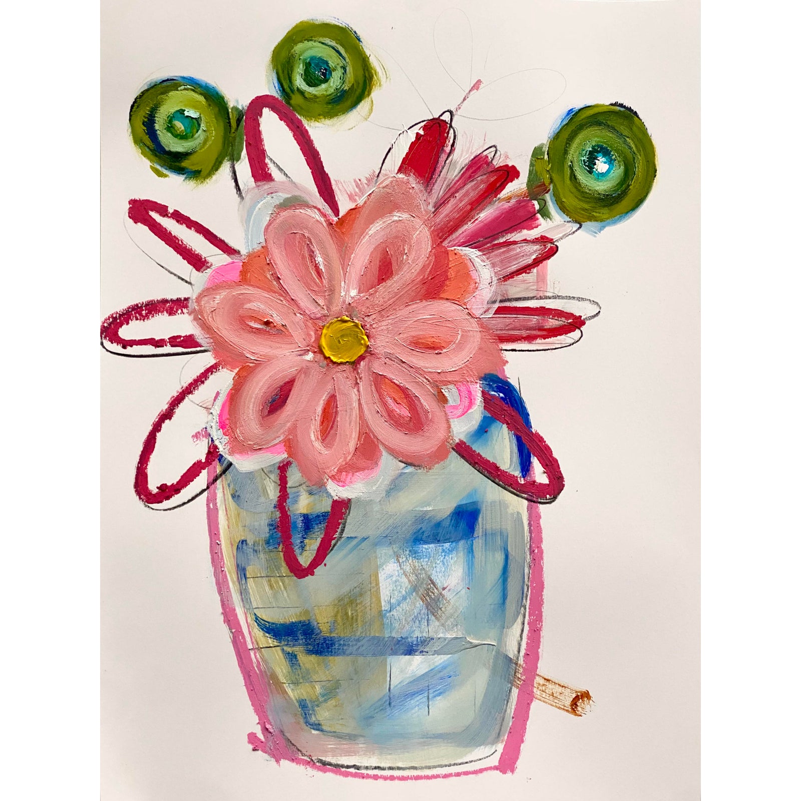 "Fatigue Fix" Abstract Floral Still Life Painting by Colleen Leach ...