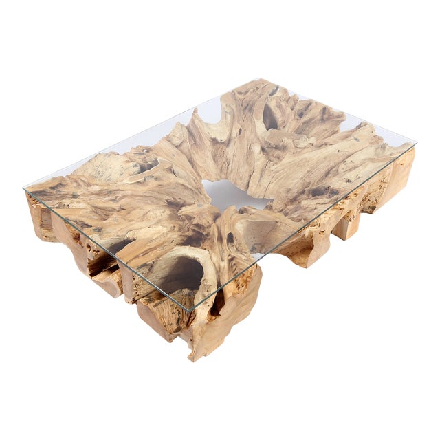 Rectangular Teak Root Coffee Table 85 | Chairish