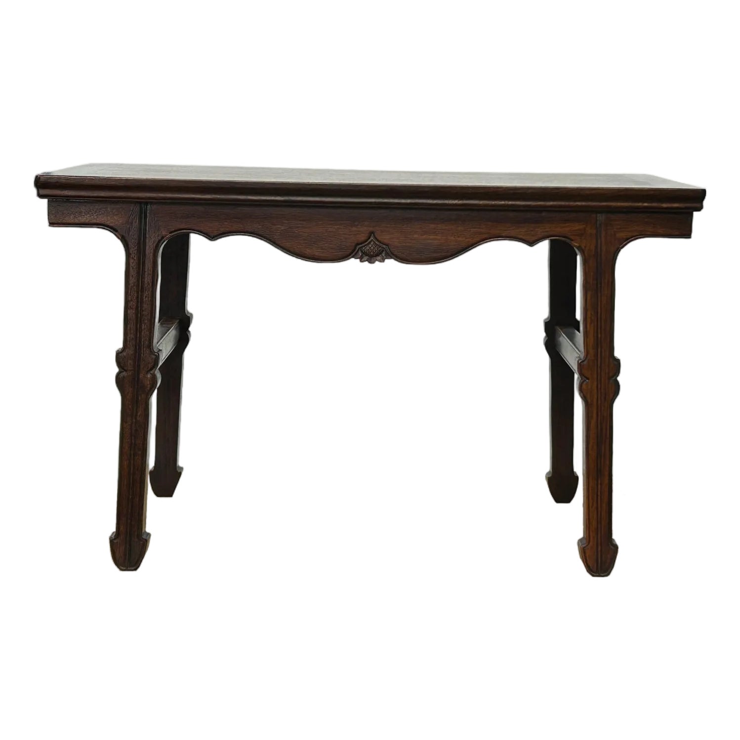 Oriental Brown Stain Tall Legs Rectangular Display Easel Stand Table ...