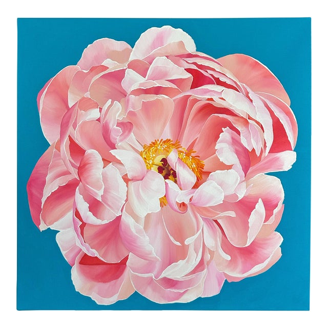 Floral Acrylic Painting 'Chloe' by Artist Jenna Brownlee | Chairish