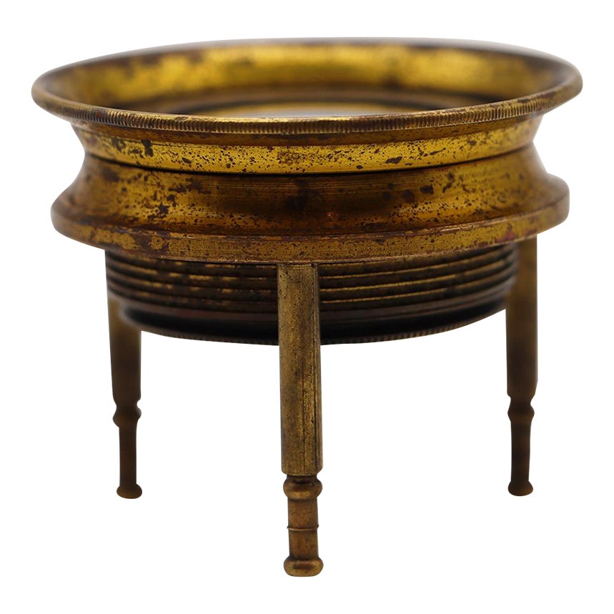 19th Century Victorian Brass Map Magnifier | Chairish