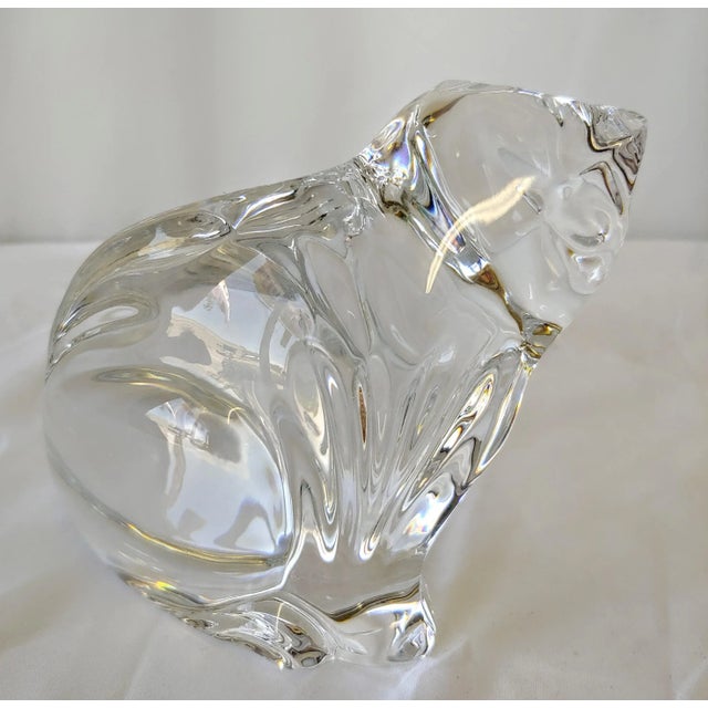 Vintage Waterford Crystal Glass Cat | Chairish