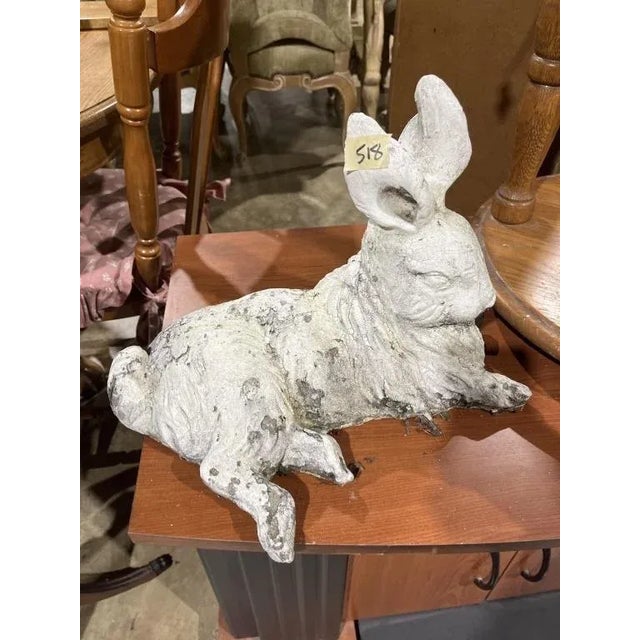 1960s Cast Stone Rabbit Garden Ornament | Chairish