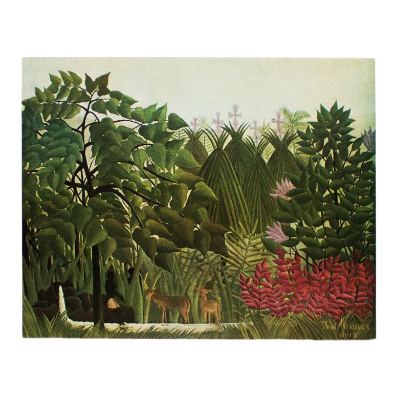 1951 After Henri Rousseau, "Waterfall" Original Parisian Photogravure ...