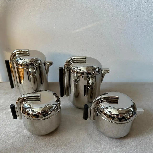 1960s Silver Plated Tea and Coffee Set Designed by G. Coarezza for Mam ...