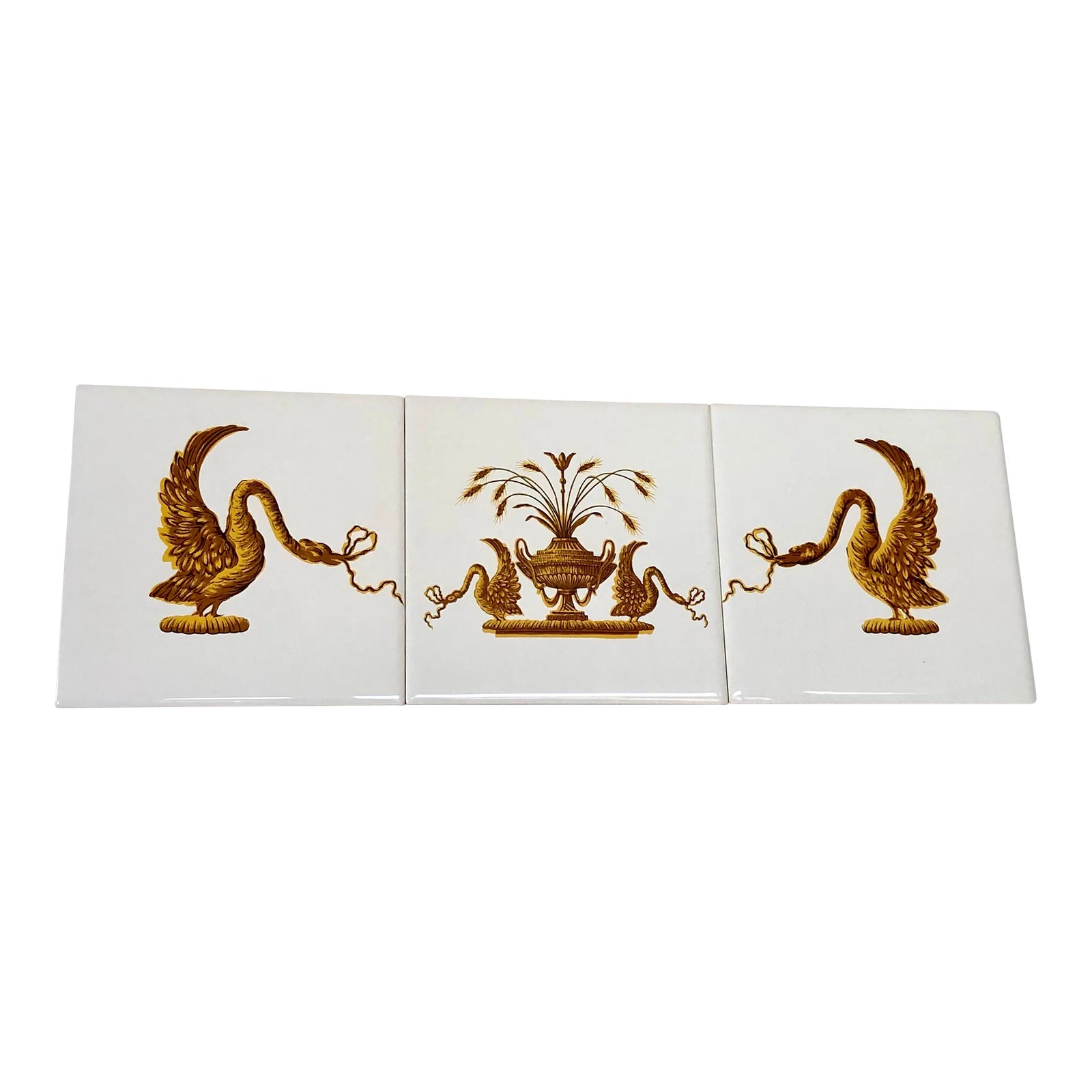Porcelaine De Paris Tiles, Set of 3 | Chairish