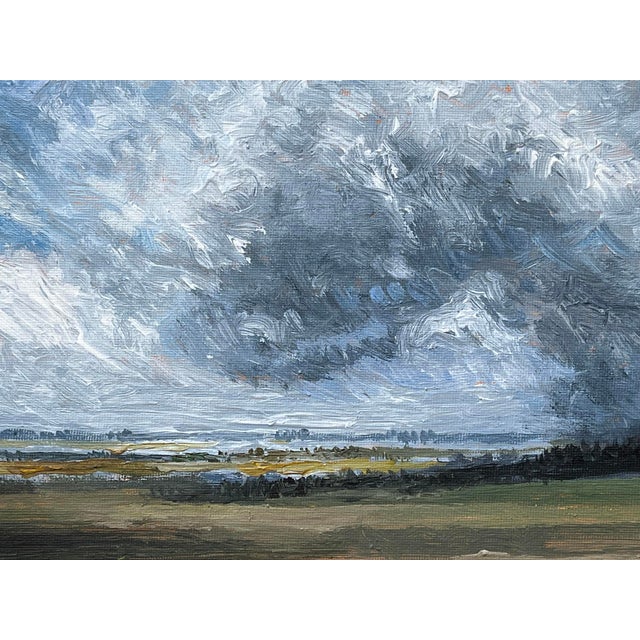 Original American Impressionist Landscape Oil Painting of a Meadow and ...