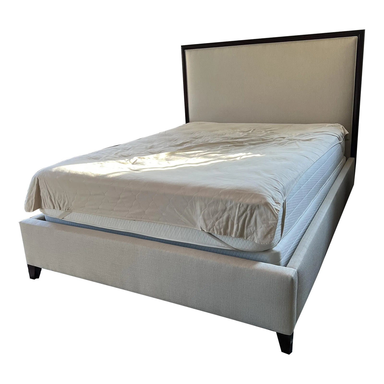 Upholstered Queen Size Bed | Chairish
