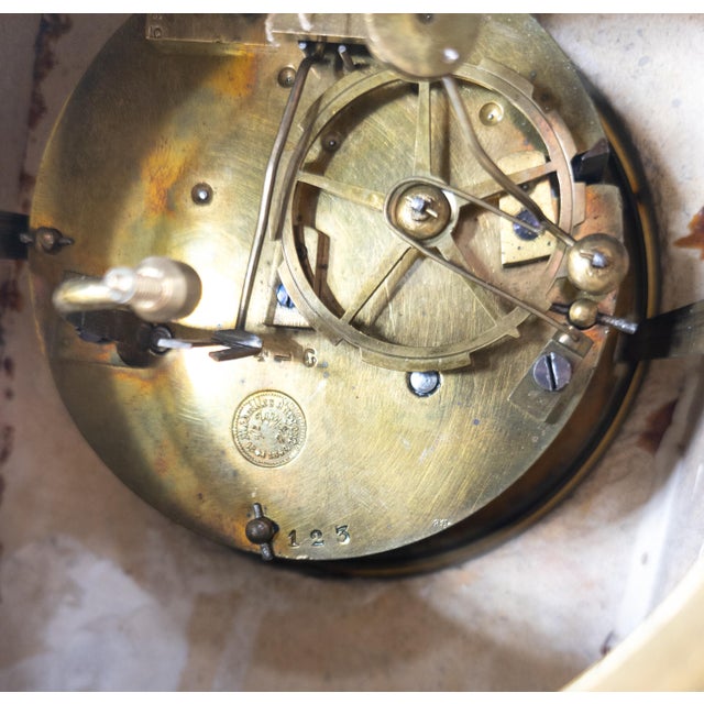 19th Century French Marble Cased Mantle Clock With Japy Freres Movement ...