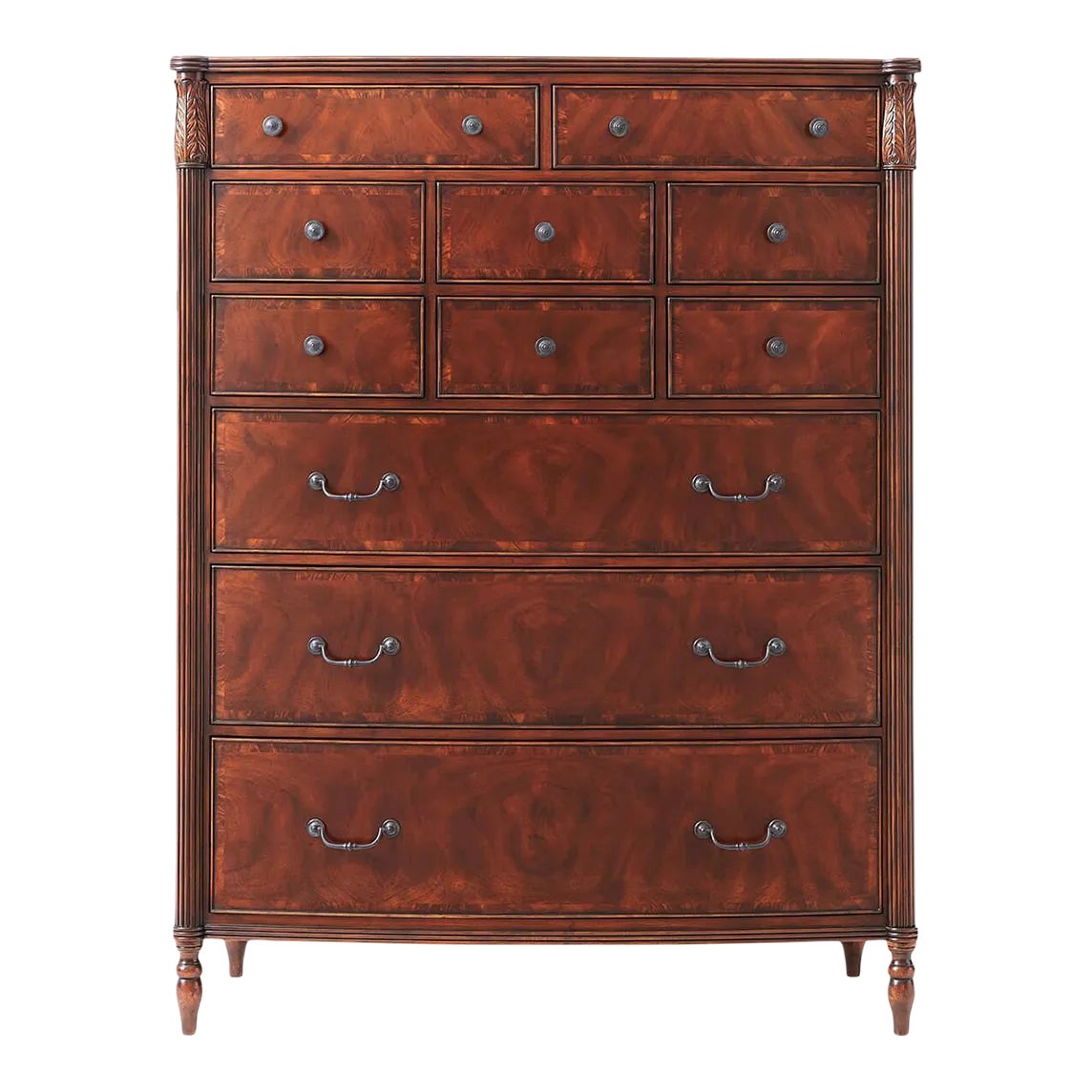 Federal Mahogany Tall Gentleman's Chest | Chairish