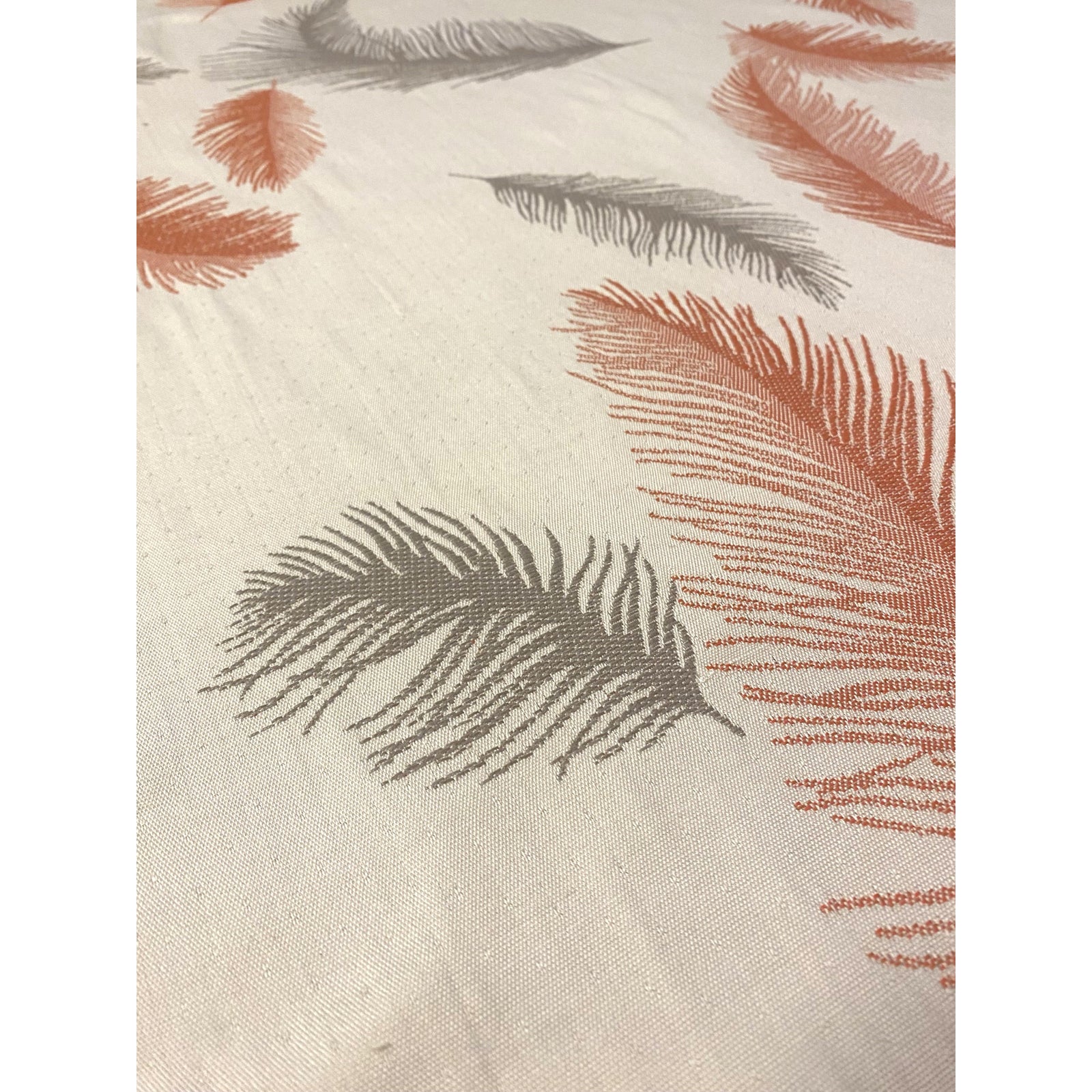 Outdoor Feather Motif Fabric Remnant | Chairish